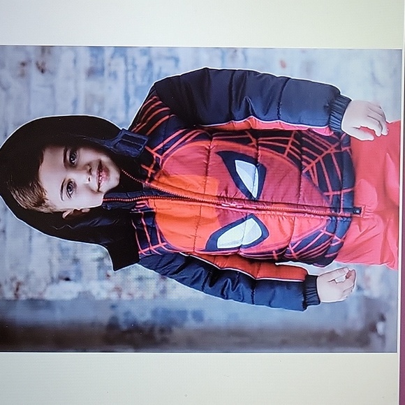 Marvel | Jackets & Coats | Marvel Avengers Spiderman Red Black Puffer ...